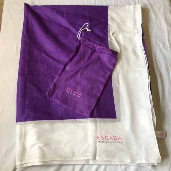 Escada | Accessories | Escada Marine Groove Scarf Purple | Poshmark